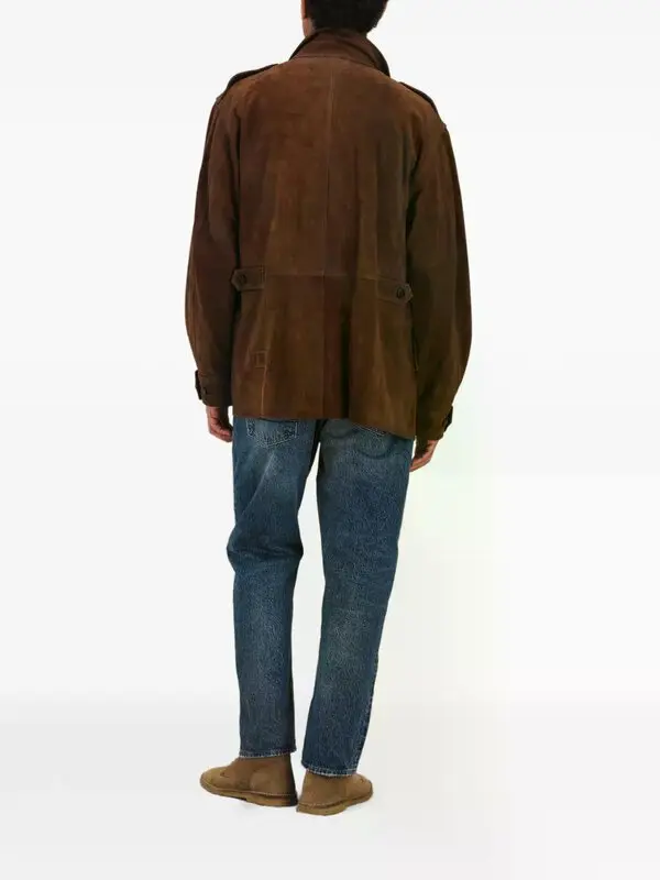 FORTELA Four-pocket Suede Jacket - Brown
