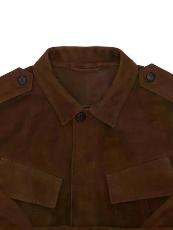 FORTELA Four-pocket Suede Jacket - Brown