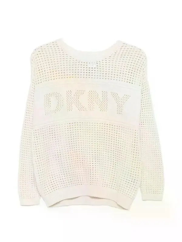Dkny Logo-detail Long-sleeve Sweater