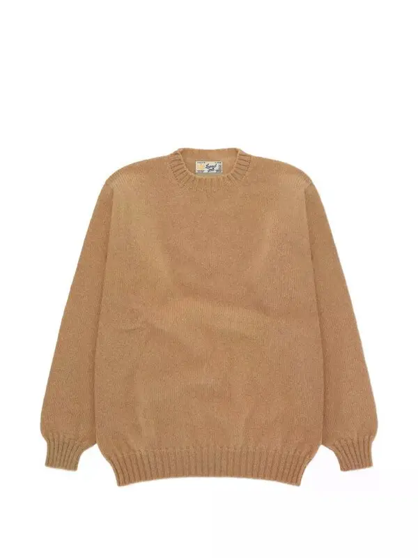 FORTELA Shetland Crew-neck Sweater - Brown