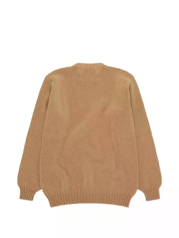 FORTELA Shetland Crew-neck Sweater - Brown