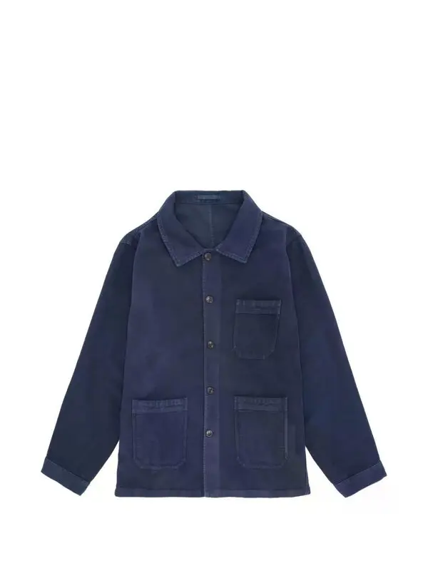 FORTELA Buttoned Patch-pocket Jacket - Blue