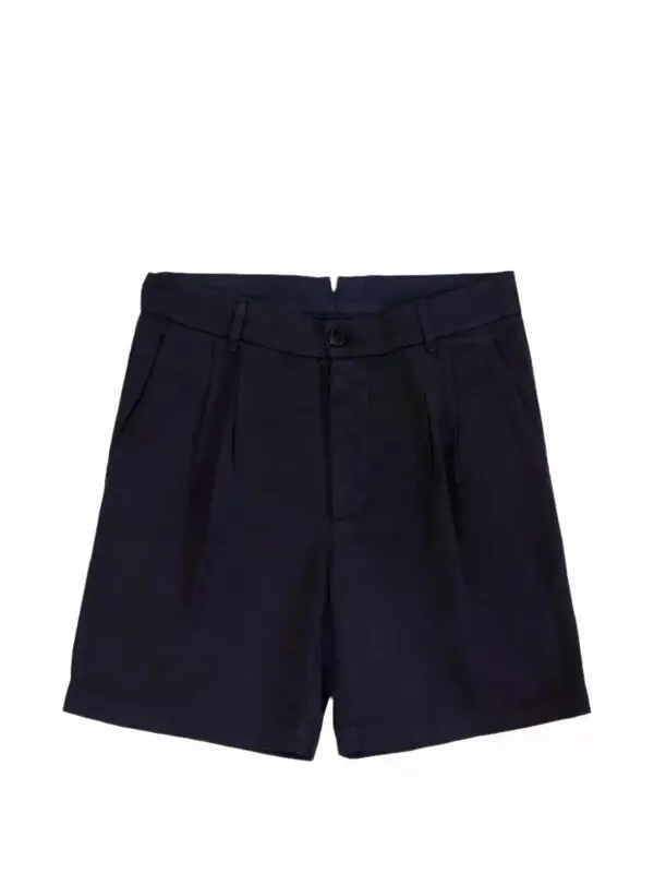 FORTELA Pleated Bermuda Shorts - Blue