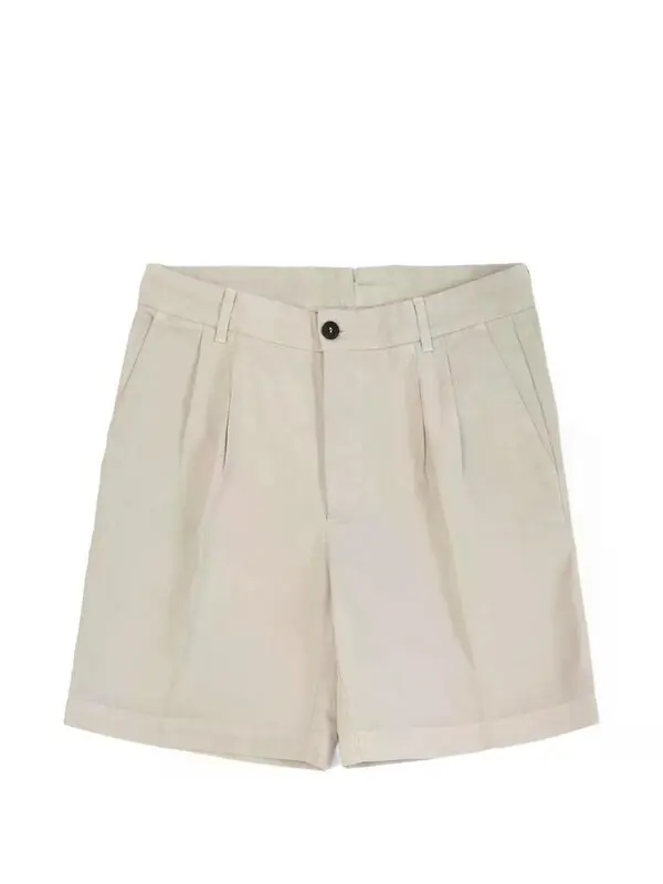 FORTELA Pleated Bermuda Shorts - Neutrals