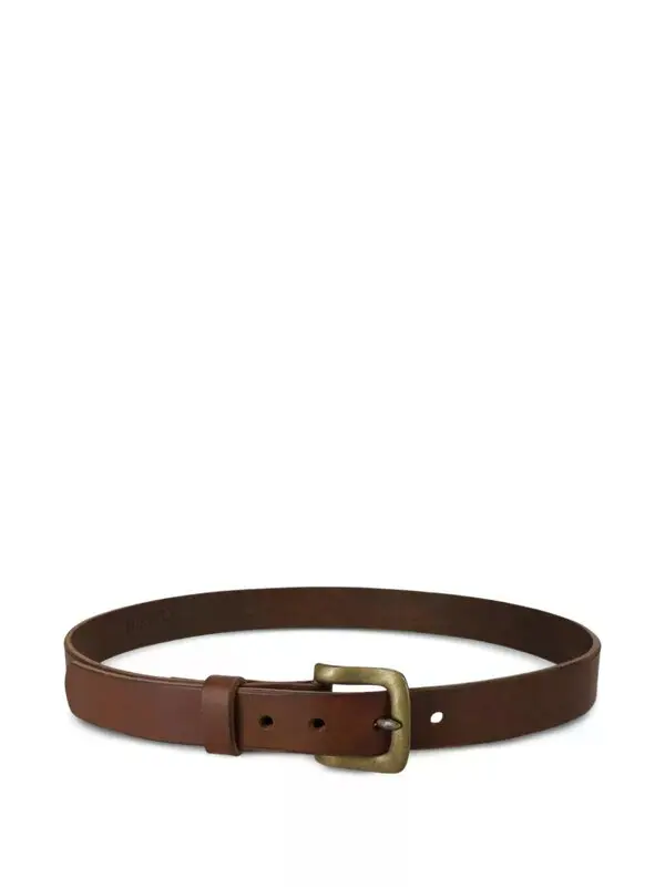 FORTELA Leather Buckle Belt - Brown