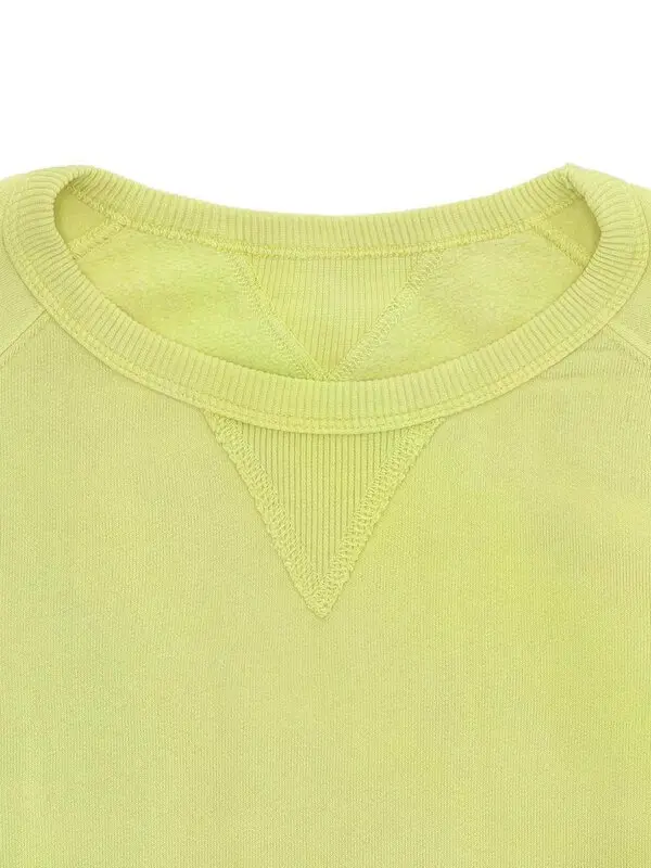 FORTELA Raglan-sleeve Crew-neck Sweatshirt - Yellow