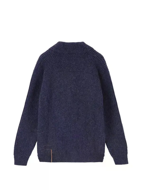 FORTELA Chad Shawl-collar Patch-pocket Cardigan - Blue