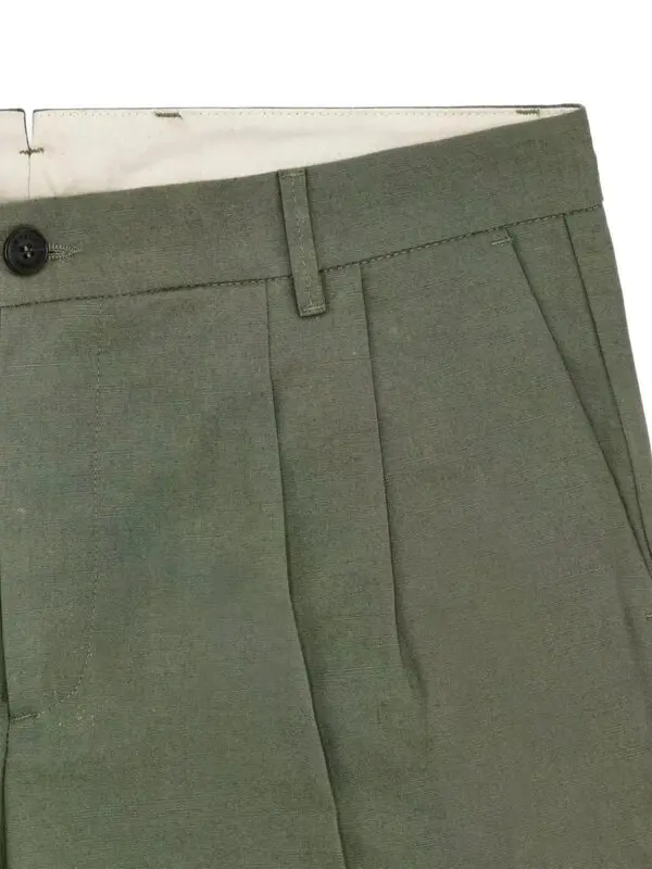 FORTELA Pleated Bermuda Shorts - Green