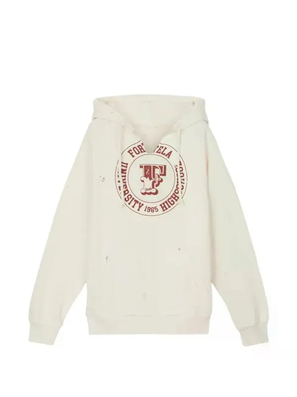 FORTELA Holly Print Hooded Top - Neutrals