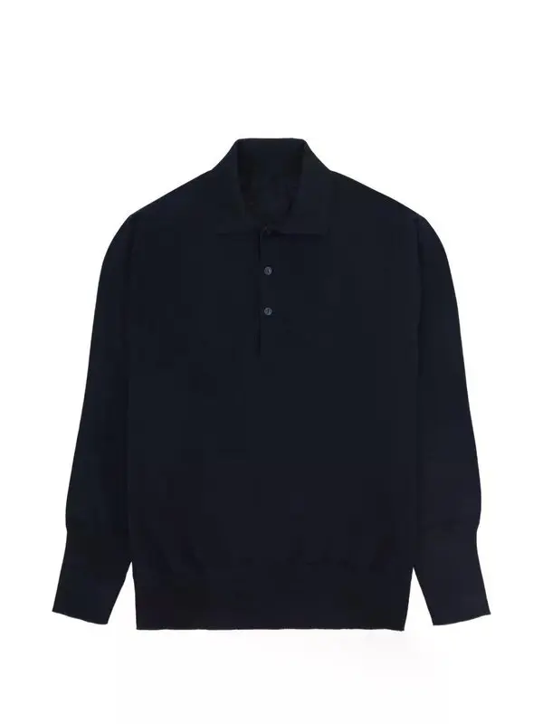 FORTELA Long-sleeve Polo Shirt - Blue