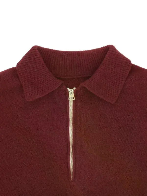 FORTELA Zip-neck Wool Sweater