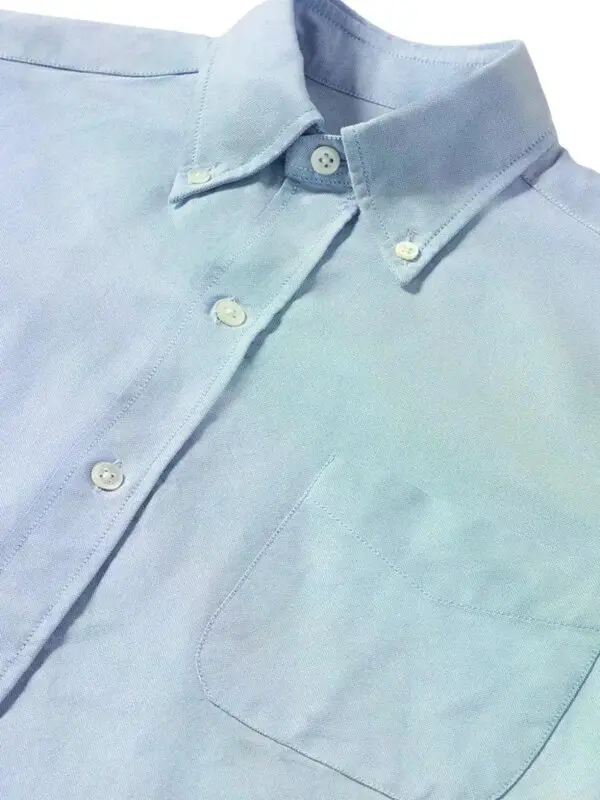 FORTELA Button-down-collar Chest-pocket Shirt - Blue