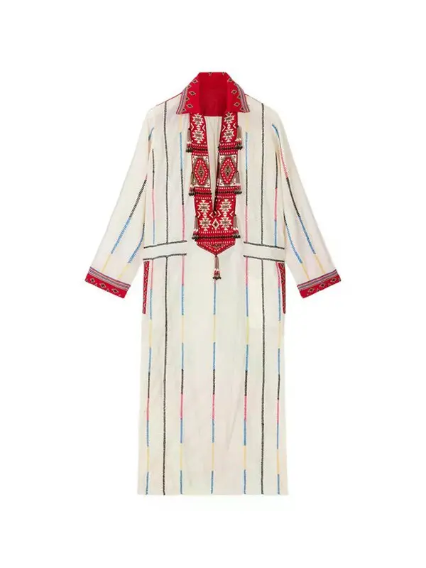 FORTELA Adish Beaded Midi Dress - Neutrals