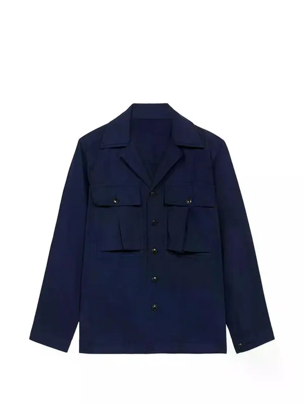 FORTELA Solomont Flap-pocket Shirt - Blue