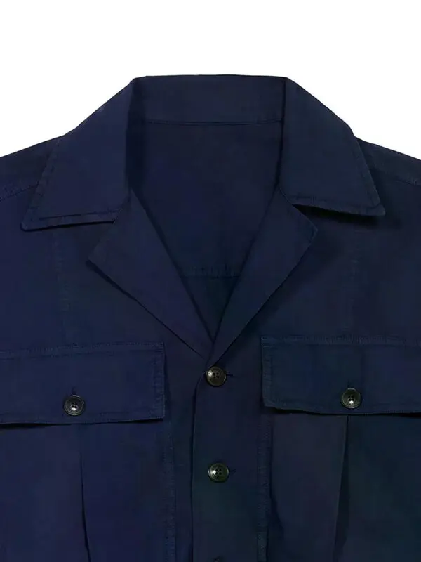 FORTELA Solomont Flap-pocket Shirt - Blue