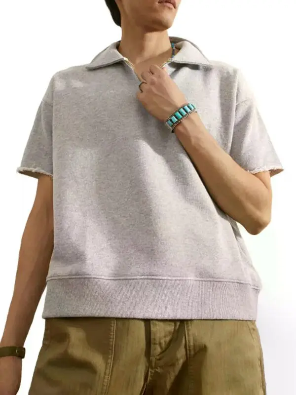 FORTELA York Zip Polo Shirt - Grey
