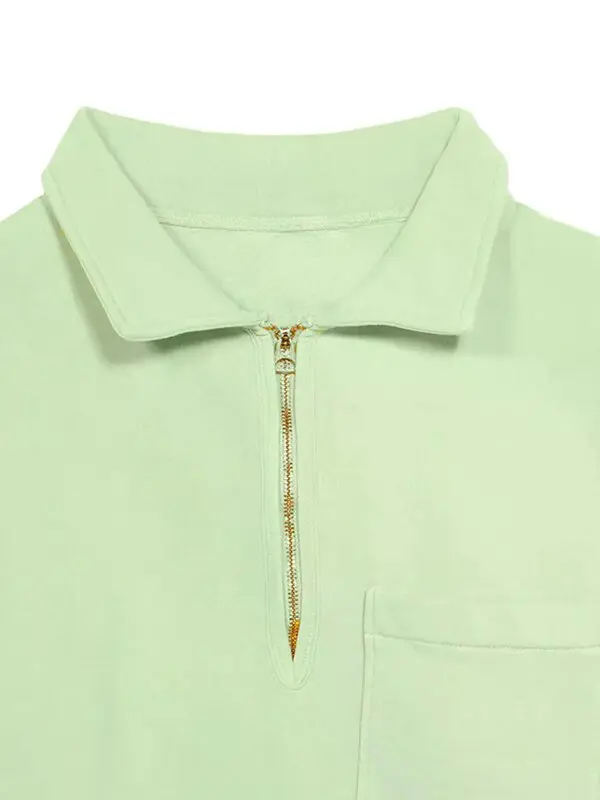 FORTELA Yale Zip Chest-pocket Polo Shirt - Green