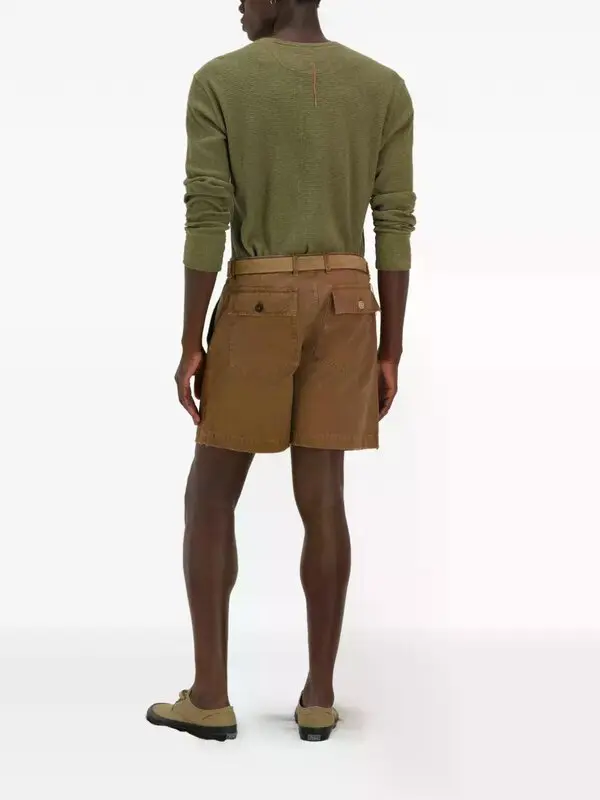 FORTELA Amish Waffle-knit Henley T-shirt - Green
