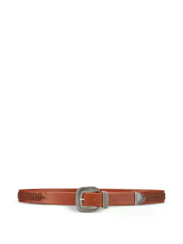 FORTELA Clayton Leather Buckle Belt - Brown