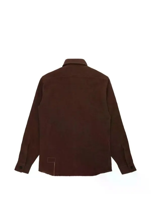 FORTELA Kenny Brushed Chest-pocket Overshirt - Brown