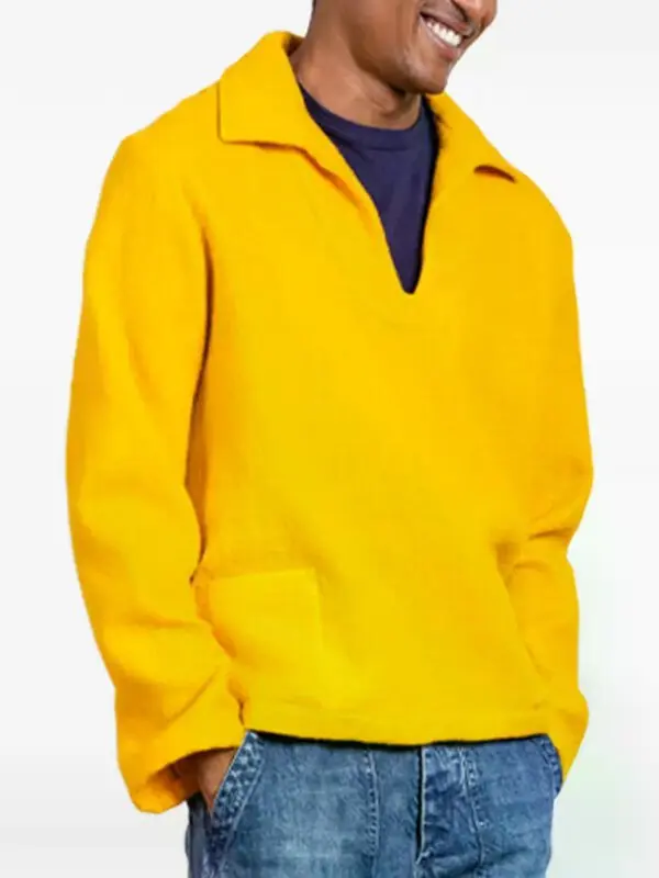 FORTELA Franco2 V-neck Pocket Sweater - Yellow