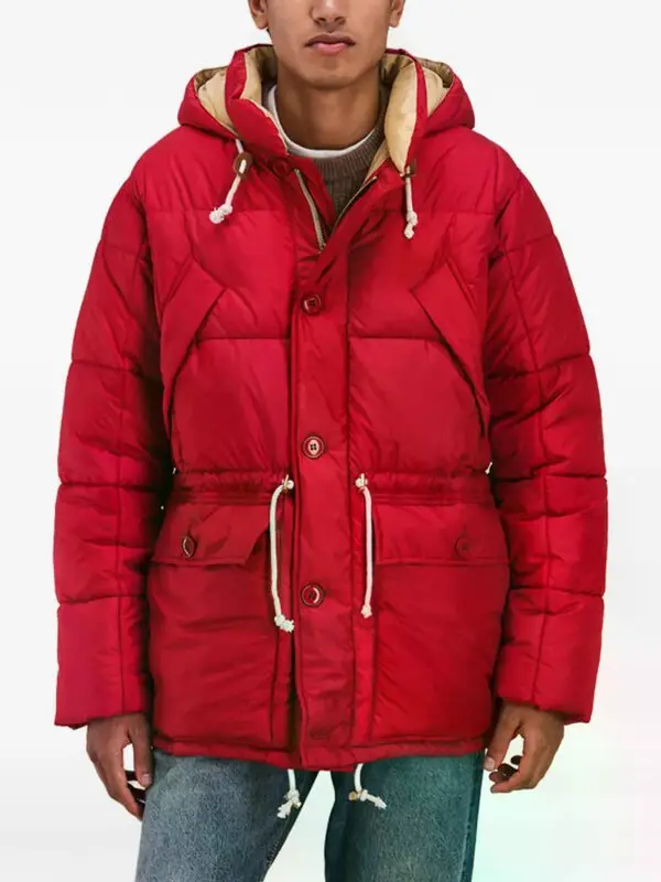 FORTELA Quilted Hooded Jacket - Red