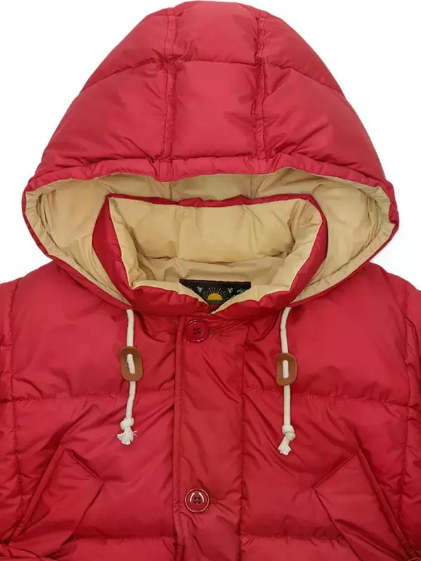 FORTELA Quilted Hooded Jacket - Red