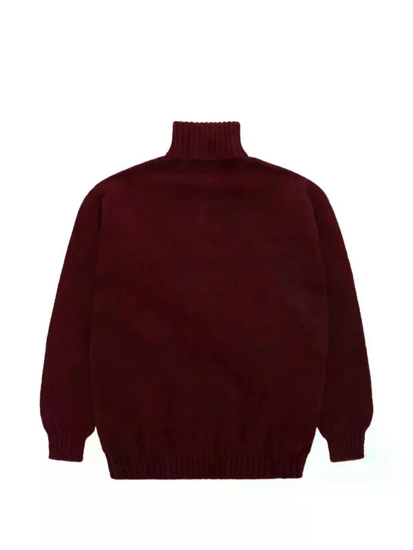 FORTELA Shetland Turtleneck Sweater - Red