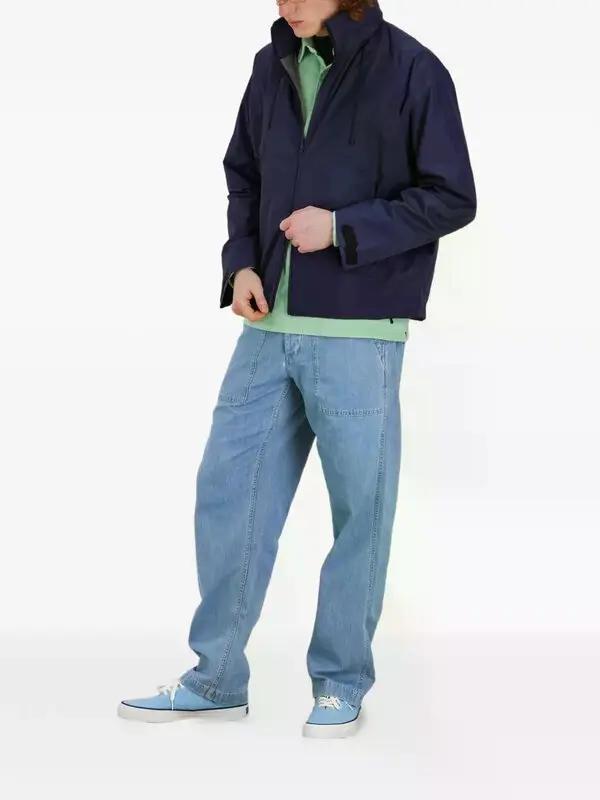 FORTELA Walking Zip-up Hooded Waterproof Jacket - Blue