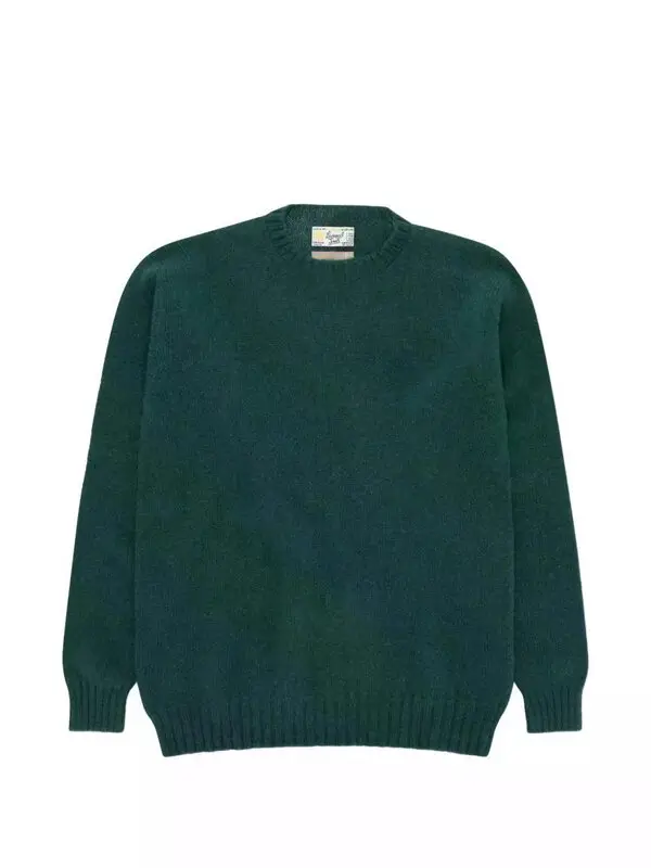 FORTELA Shetland Crewneck Wool Sweater - Green