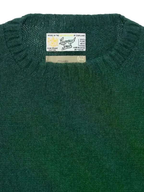 FORTELA Shetland Crewneck Wool Sweater - Green