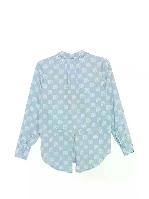 Dkny Buttoned-front Print Shirt