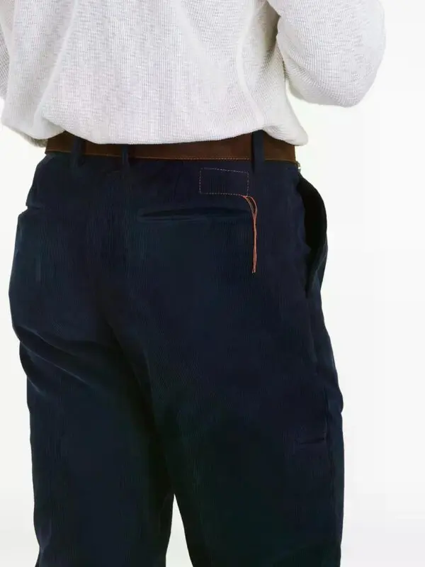 FORTELA Corduroy Welt-pocket Trousers - Blue