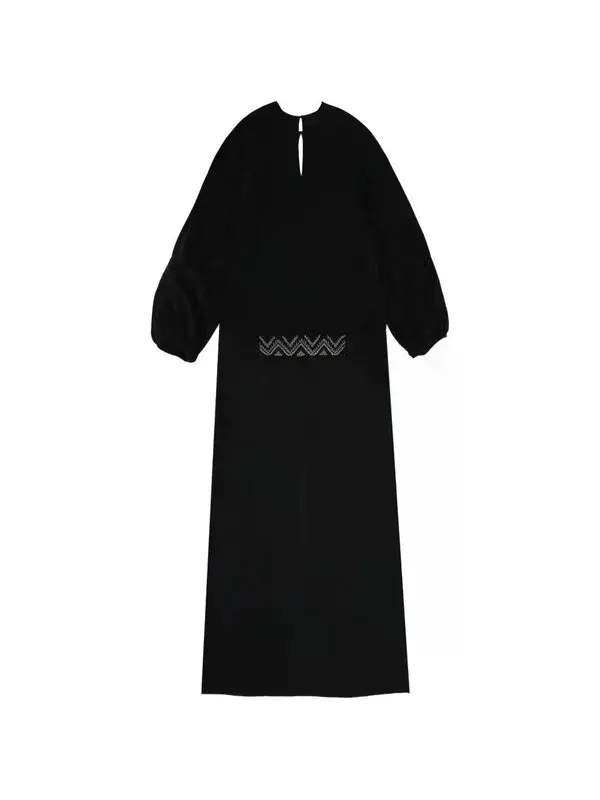 FORTELA Gilberte Balloon-sleeve Maxi Dress - Black