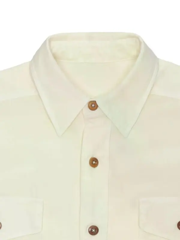 FORTELA Buttoned-pockets Overshirt - Neutrals