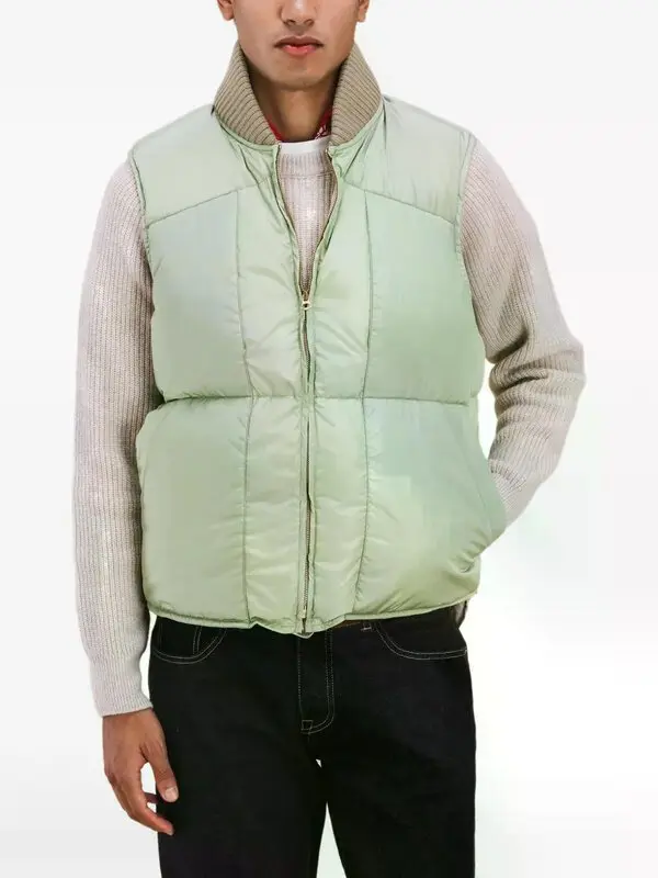 FORTELA Quilted-pattern Gilet - Green