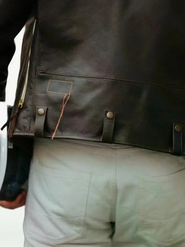 FORTELA Asymmetrical-zip Leather Jacket - Brown