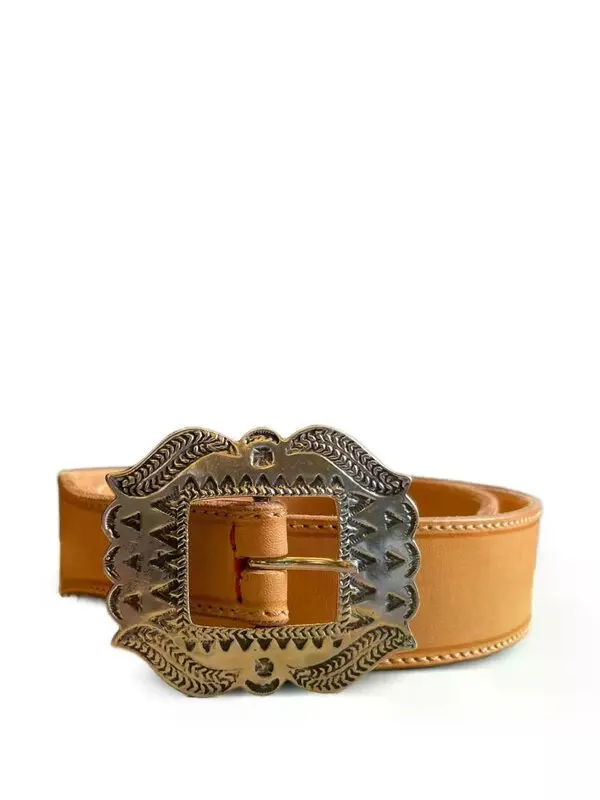 FORTELA Calf Leather Buckle Belt - Brown