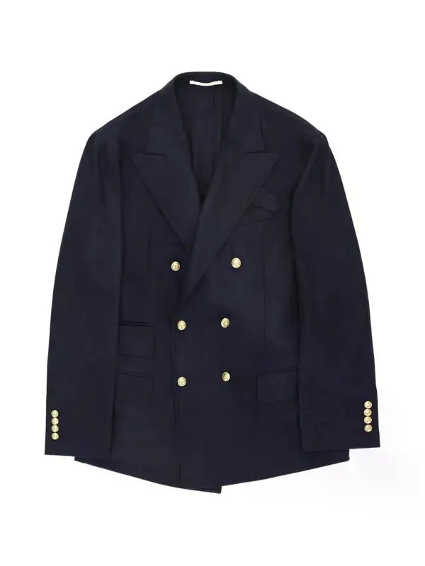 FORTELA Travel Double-breasted Blazer - Blue