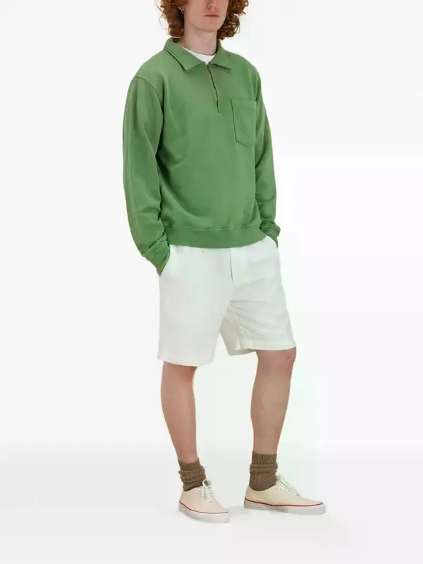 FORTELA Yale Zip Chest-pocket Sweatshirt