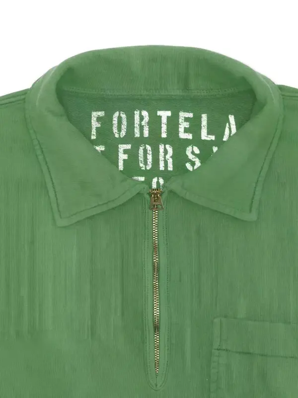 FORTELA Yale Zip Chest-pocket Sweatshirt