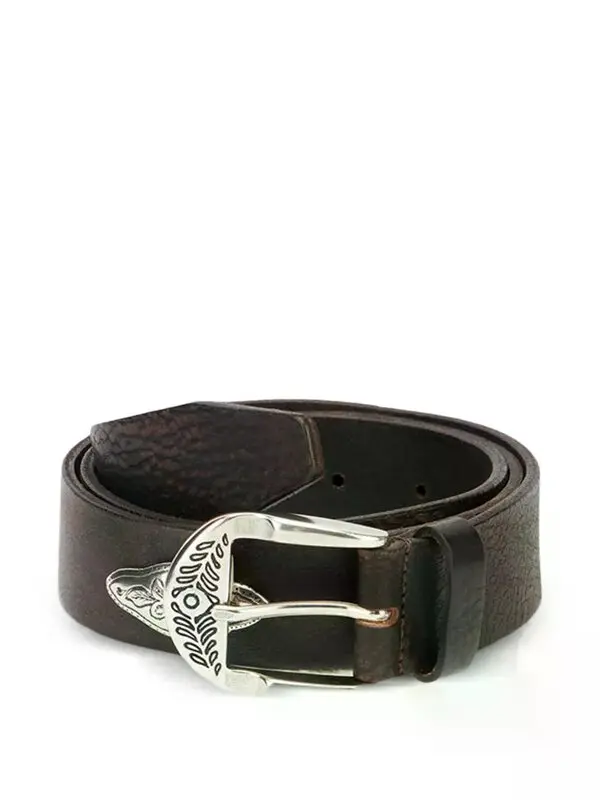 FORTELA Culien Embellished Leather Belt - Brown