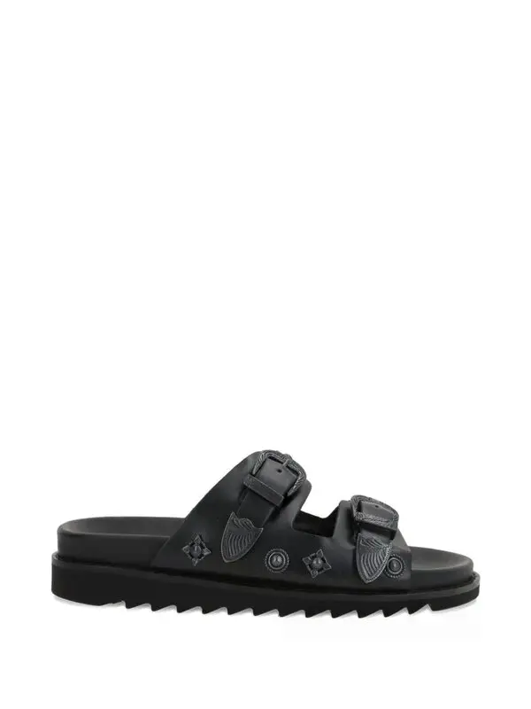 TOGA VIRILIS Studded Buckle Leather Sandals