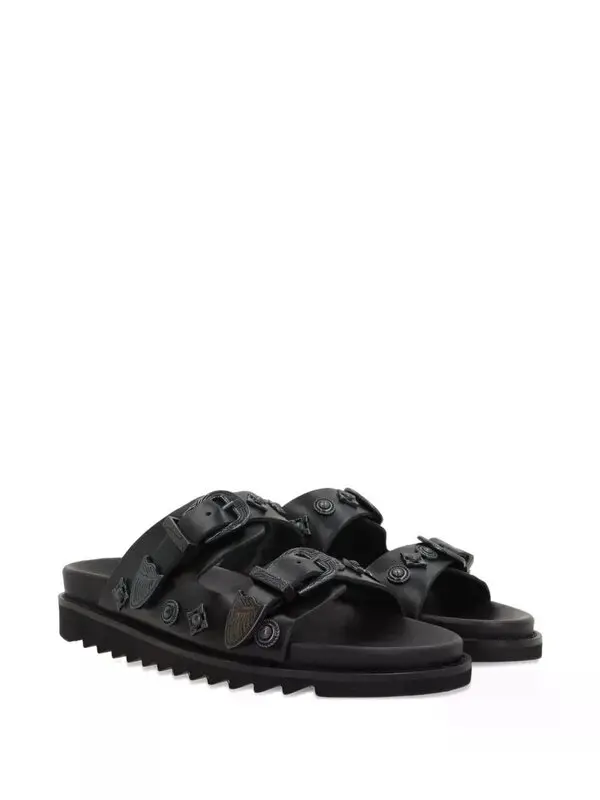 TOGA VIRILIS Studded Buckle Leather Sandals
