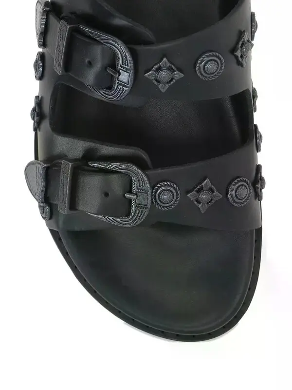 TOGA VIRILIS Studded Buckle Leather Sandals