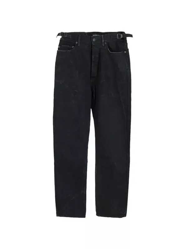 Balenciaga Distressed Wide-leg Jeans