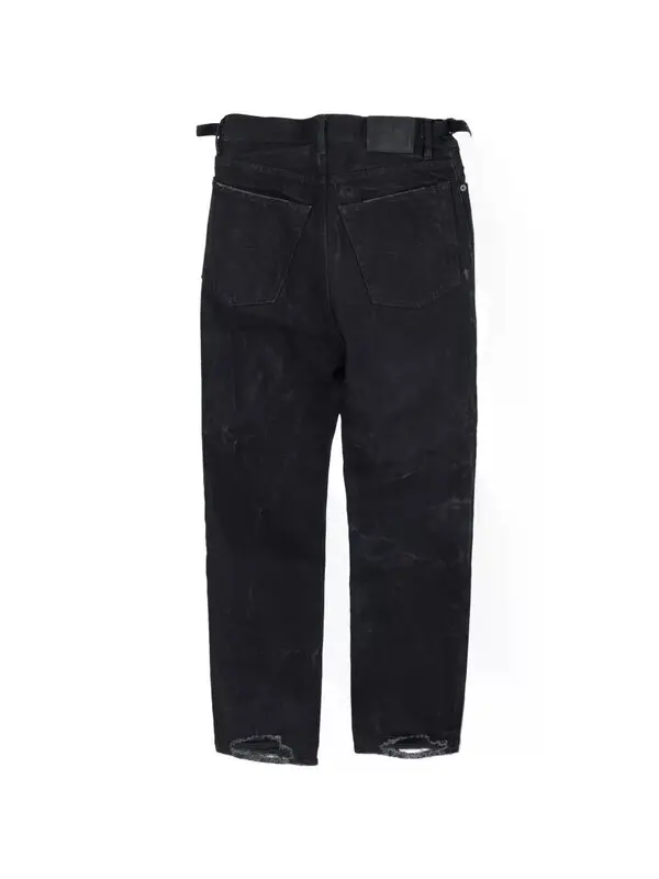 Balenciaga Distressed Wide-leg Jeans