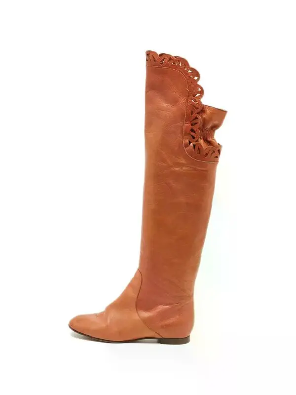 Chloé Scalloped Laser-cut Over-the-knee Boots