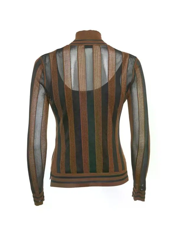 Fendi Striped Turtleneck Knit Top