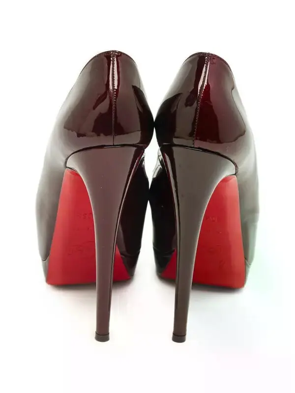 CHRISTIAN LOUBOUTIN Open-toe Leather Platform Pumps